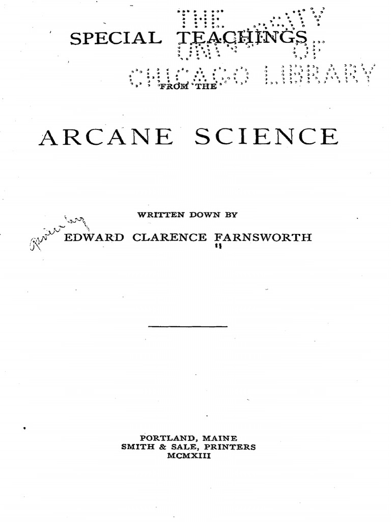 Farnsworth - Special Teachings From The Arcane Science | PDF | Planets ...