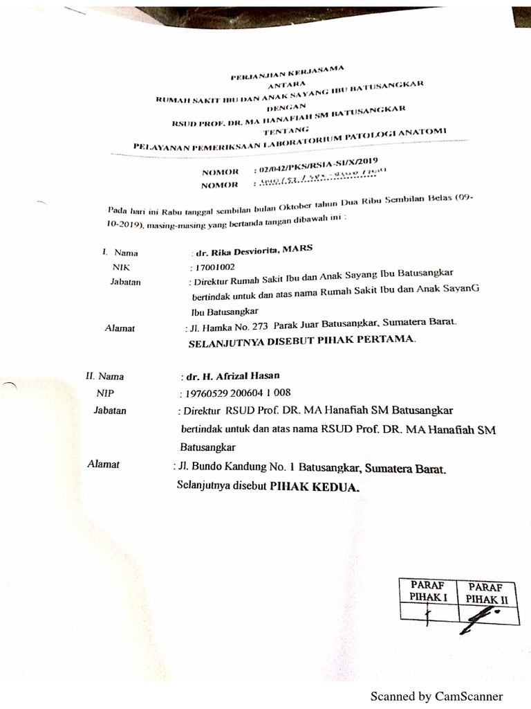 MOU Lab Patologi Anatomi PDF | PDF