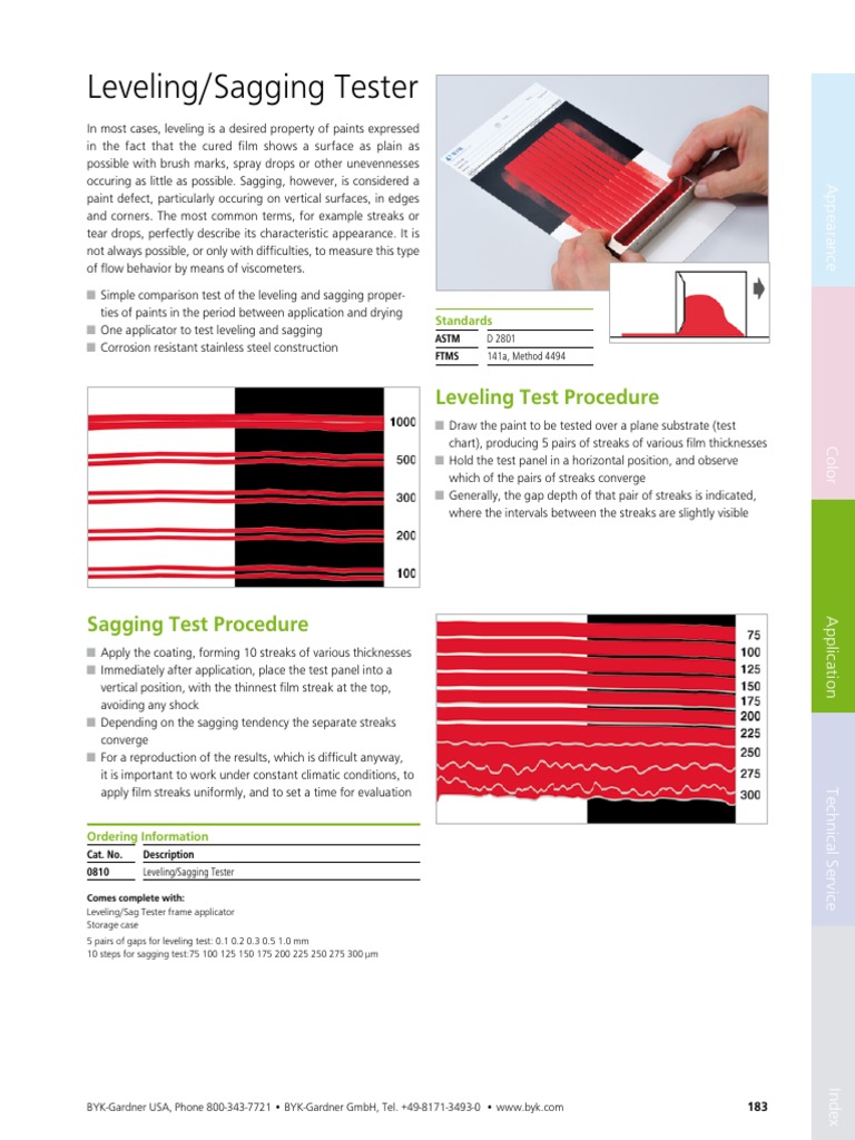 Leveling Sagging Tester PDF | PDF | Paint | Corrosion
