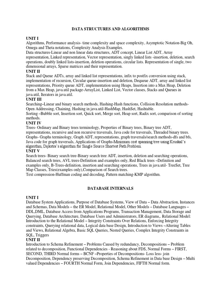 Data Structures and Algorithms | PDF | Databases | Relational Model
