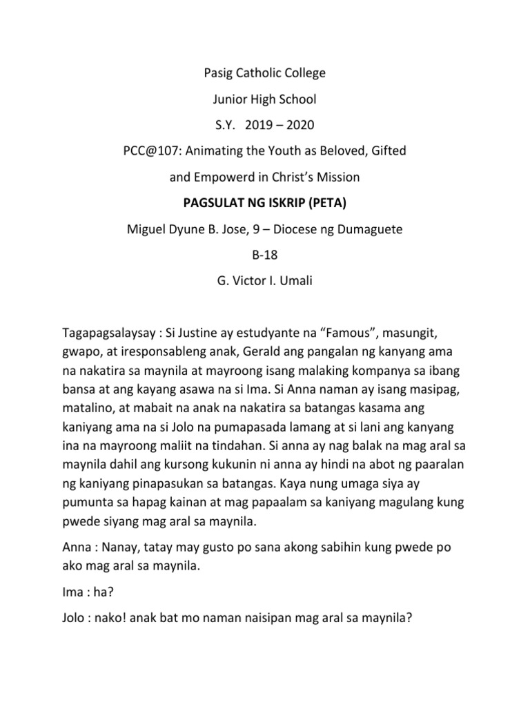 Iskript (Peta Sa Filipino) | PDF