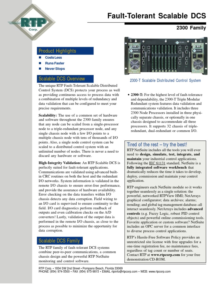 Fault-Tolerant Scalable DCS: Product Highlights | PDF | Scalability | Computer Network
