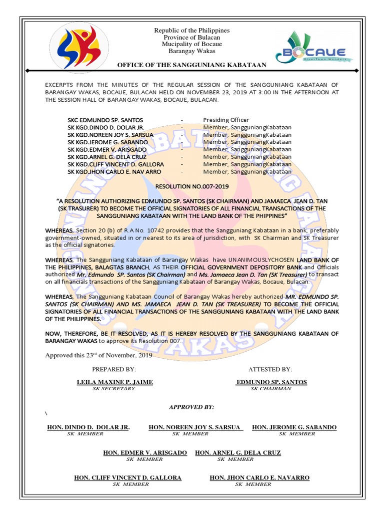 Sk-Signatories-7 3 | PDF | Youth Organizations | Youth