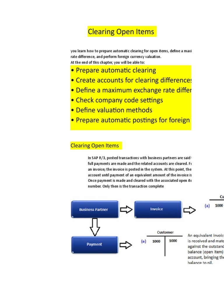 06 - Sap Fi Clearing Item 06 | PDF | Debits And Credits | Payments