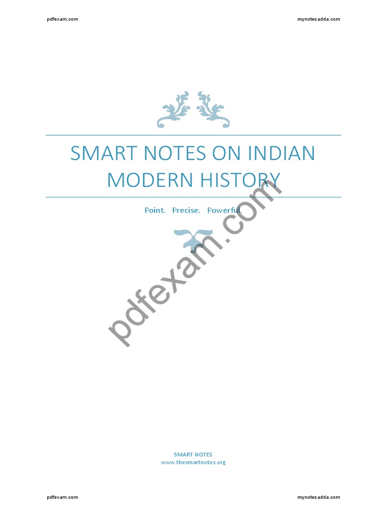 Notes On Modern History PDF | PDF | East India Company | British India