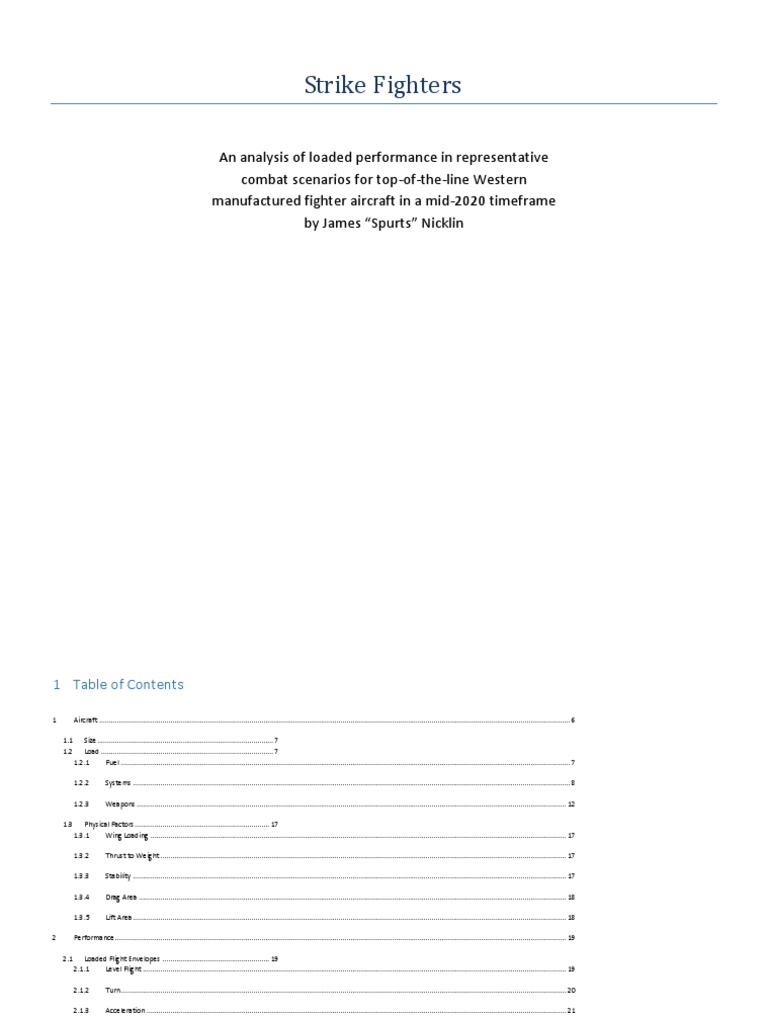 Fighter Aircraft Performance Analysis | PDF | Lockheed Martin F 35 ...