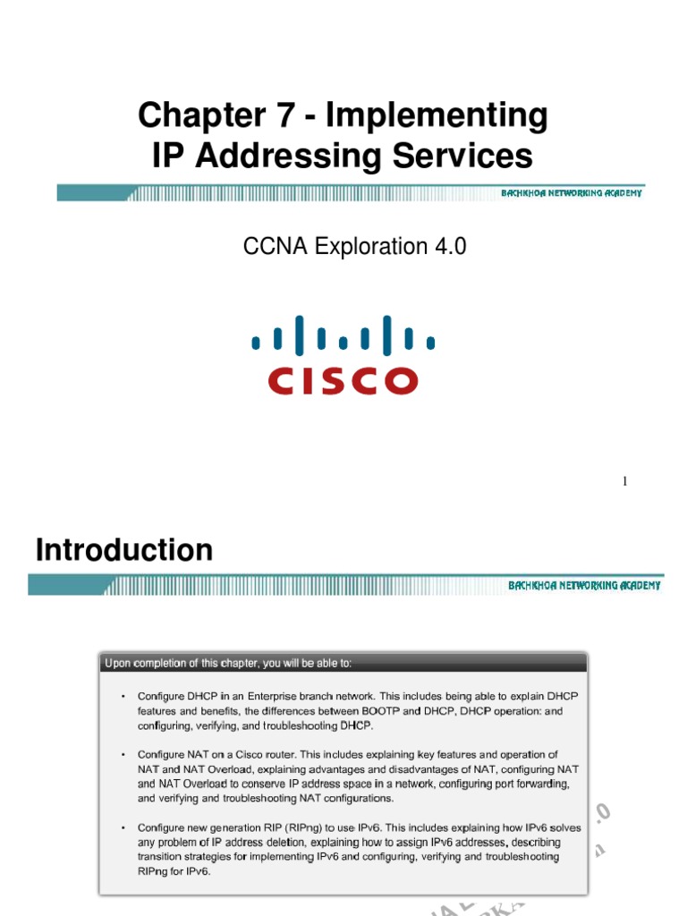 CCNA Exp4 - Chapter07 - IP Addressing Service | PDF | I Pv6 | Ip Address