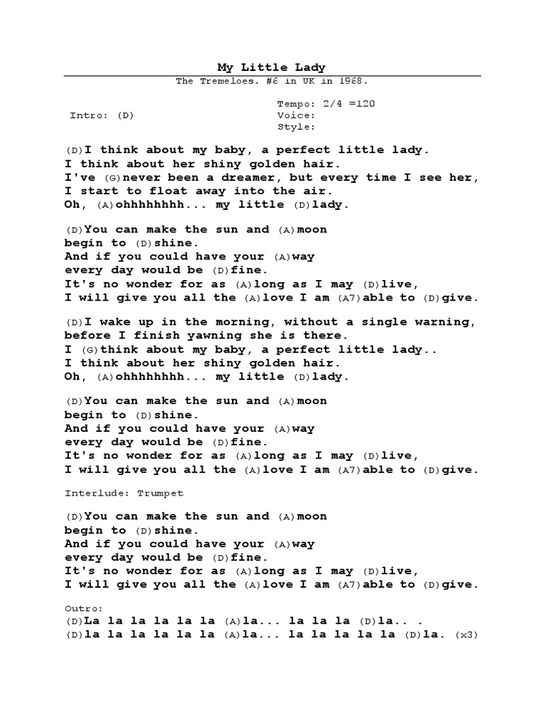 My Little Lady Chords | PDF