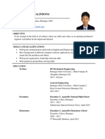Sample Resume For OJT Student | PDF