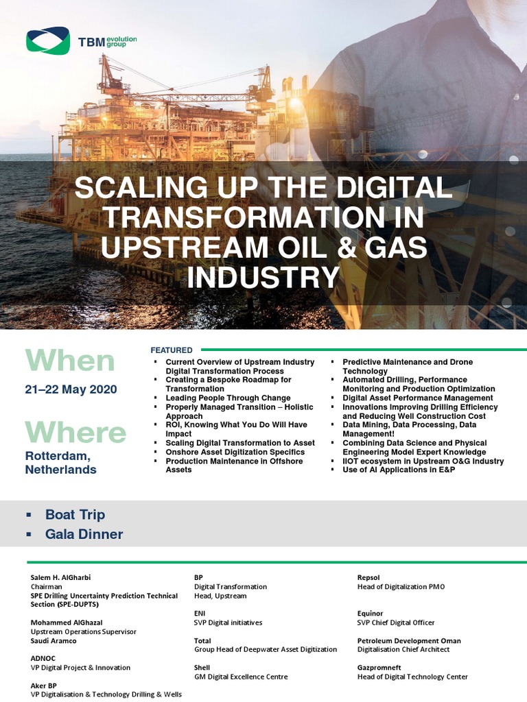 BROCHURE Scaling Up The Digital Transformation in Upstream Oil & Gas Industry Forum (Draft ...