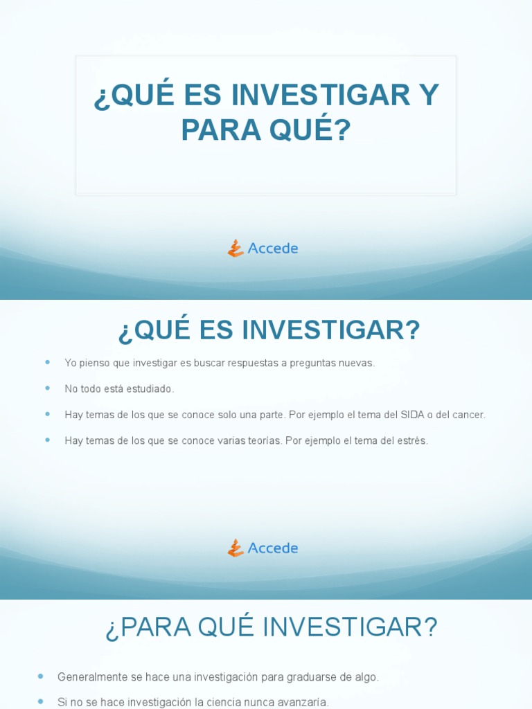 Que Es Investigar y para Que Hacerlo PDF | PDF
