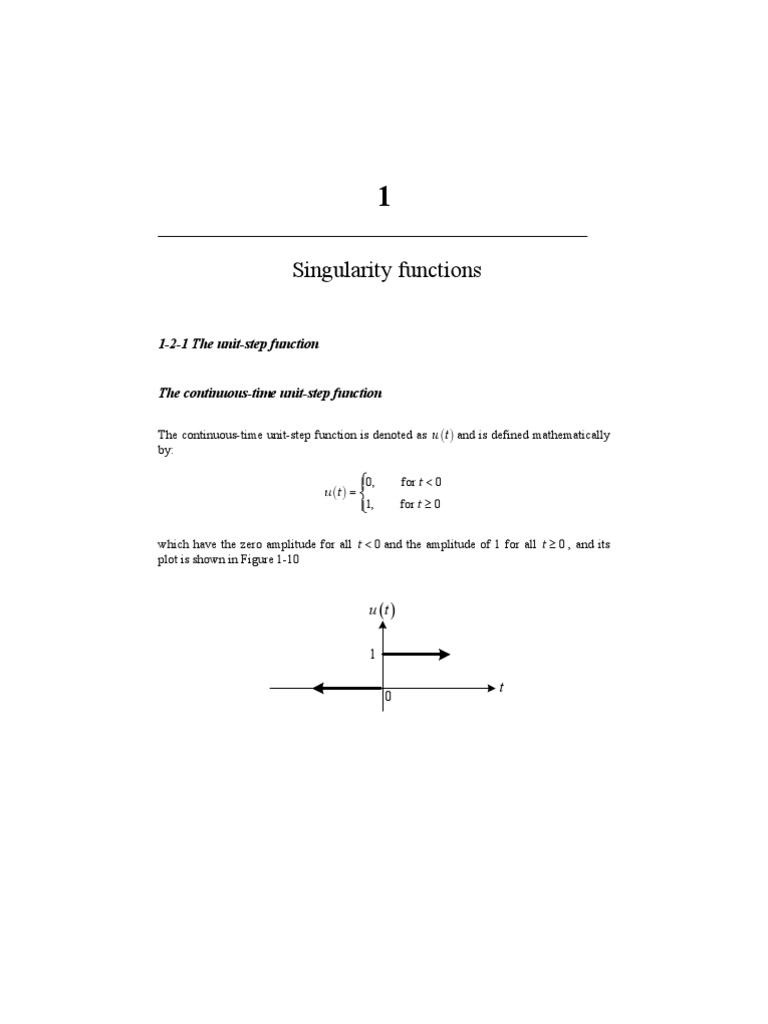 Singularity Functions 1 2 1 The Unit Step Function Pdf Root Mean Square Frequency