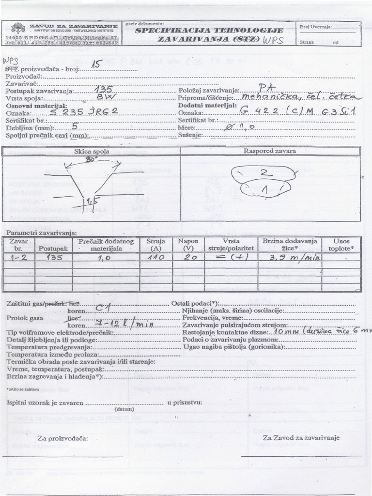 WPS Lista Za Celik | PDF