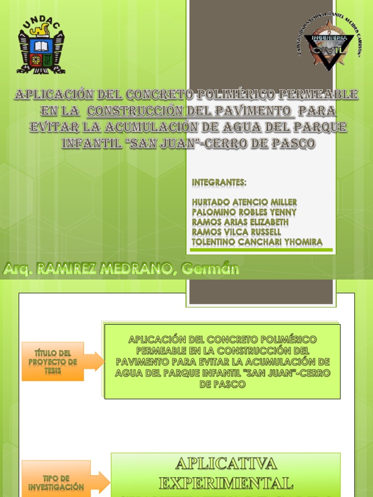 Aplicacion Del Concreto Polimerico Permeable En.. | PDF | Hormigón ...