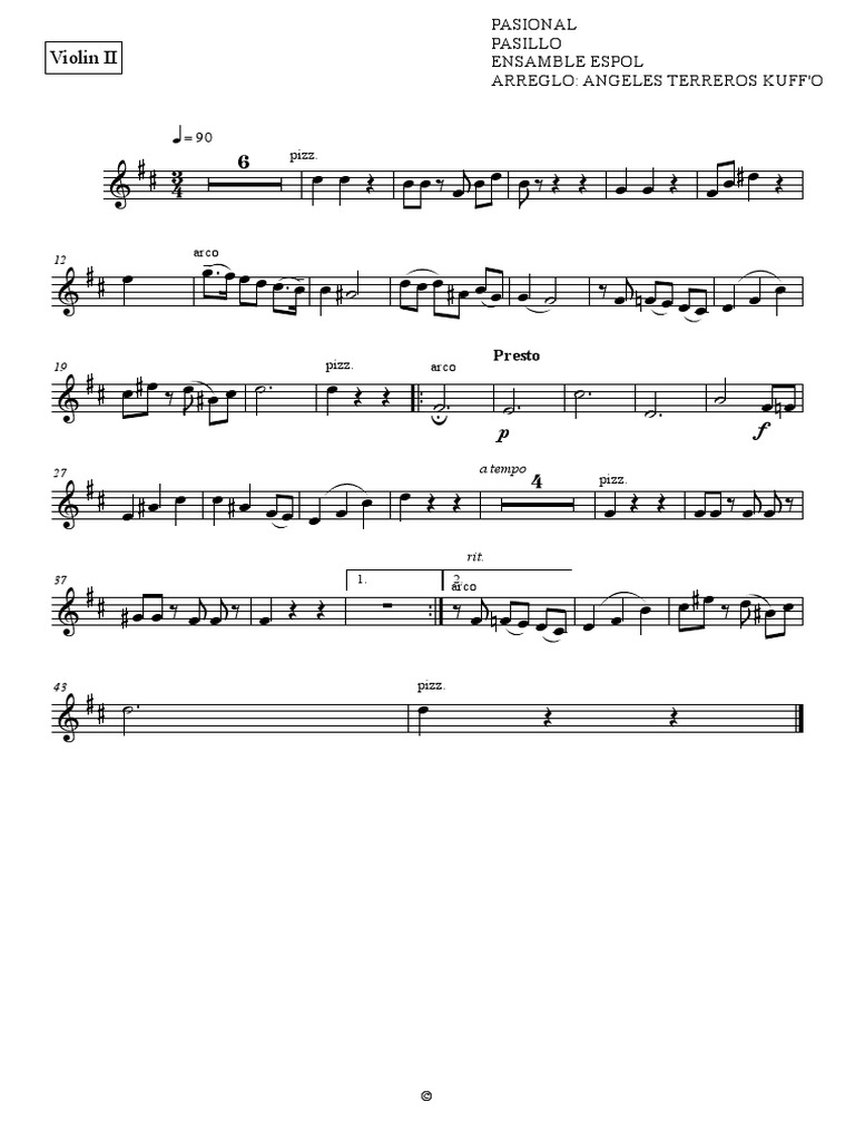 Pasillo Ecuatoriano Pasional | PDF | Musical Forms | Elements Of Music