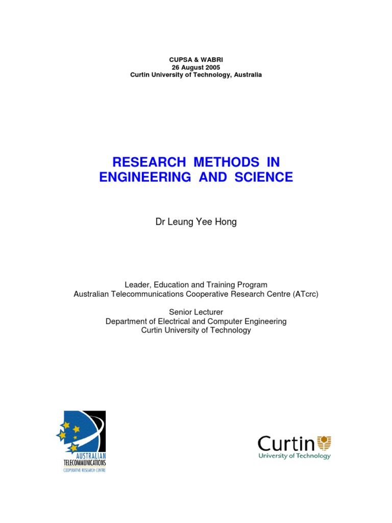 Research Methods in Engineering & Science | PDF | Thesis | Doctor Of ...