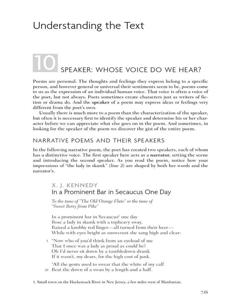 Analyzing Poetic Speakers and Voices | PDF | Poetry | Narration
