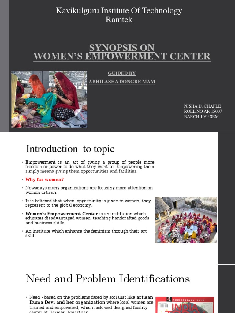 SYNOPSIS ON Women Empowerment Cnter | PDF | Empowerment | Design