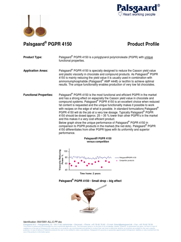 Palsgaard PGPR 4150 | PDF | Product Liability | Nature