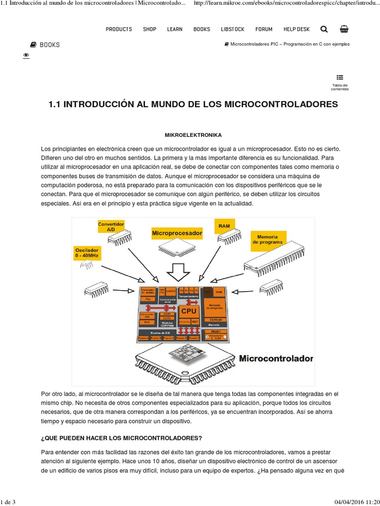 1.1 Introducción Al Mundo de Los Microcontroladores - Microcontroladores PIC - Programación en C ...