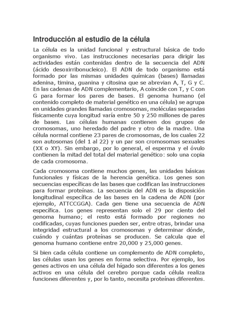 Paso 1 Lección de Conceptos Básicos | PDF | Adn | Gene