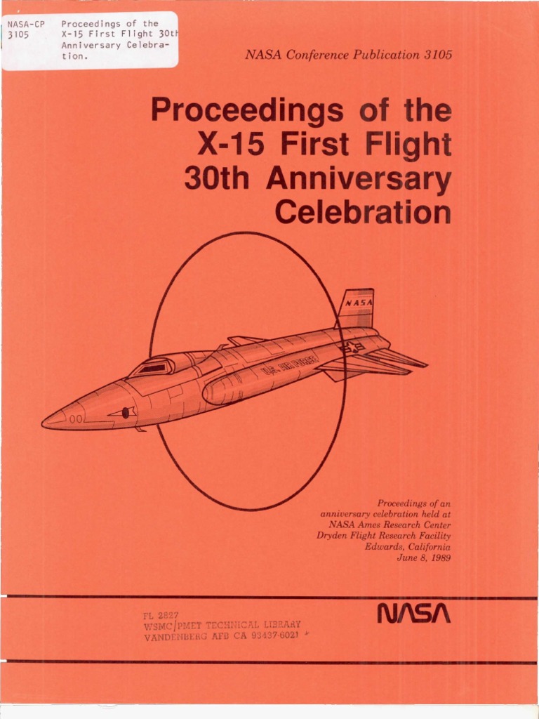 Proceedings of The X15 First Flight 30th Anniversary Celebration | PDF ...