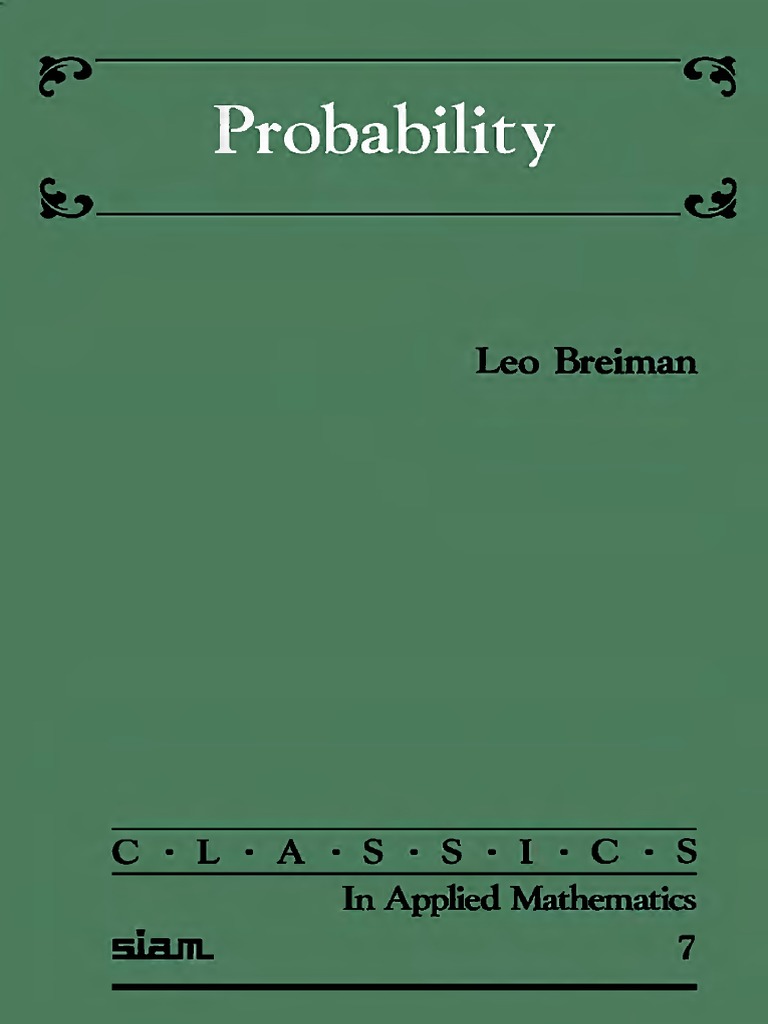 (Leo Breiman) Probability | PDF
