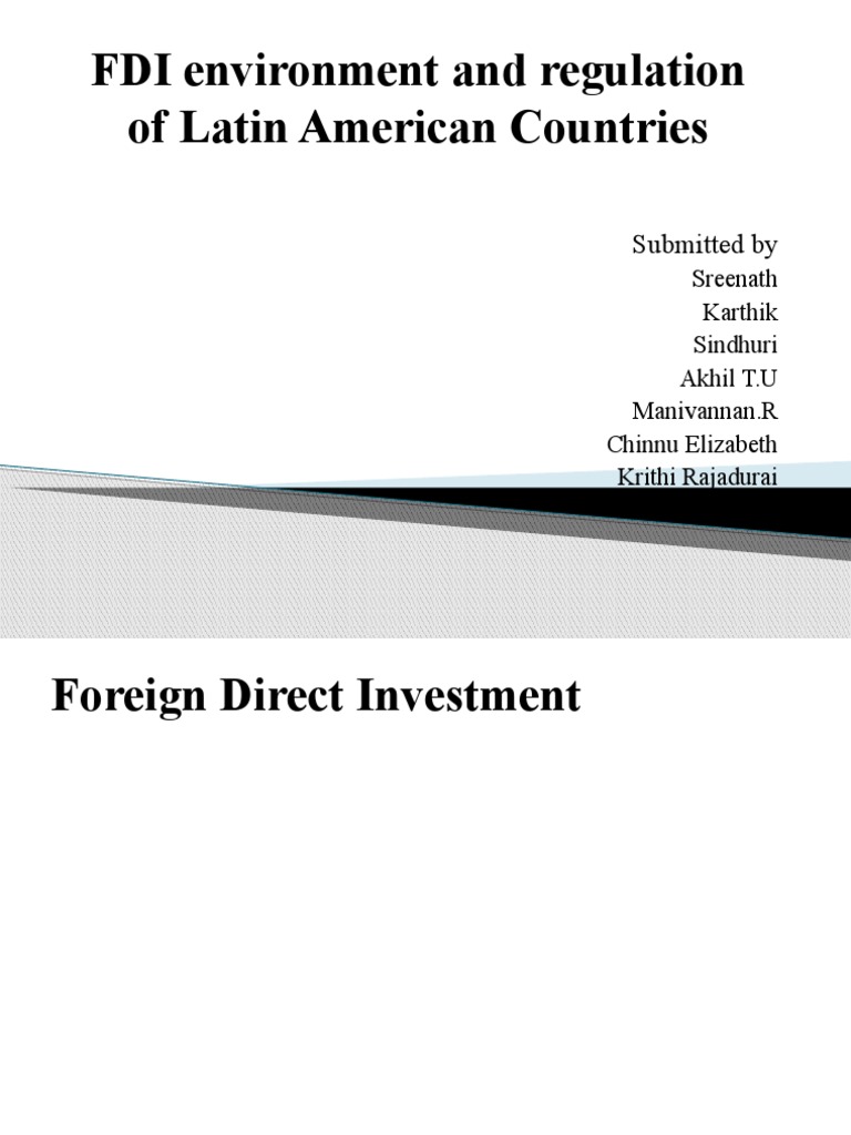 Fdi in Latin America | PDF | Foreign Direct Investment | Latin America