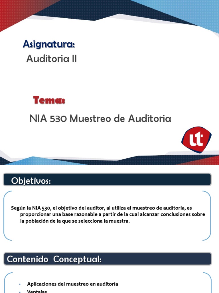Nia 530 | PDF | Muestreo (Estadísticas) | Auditoría
