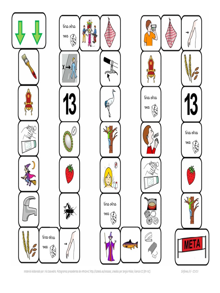 JUEGO Sinfones de R Inicial - CCVCV | PDF