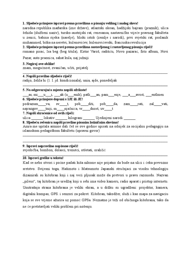 Primjeri Za Vjezbu 2 | PDF