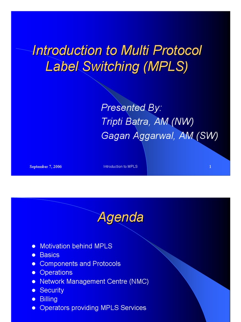 Introduction To Multi Protocol Label Switching (MPLS) | Download Free PDF | Multiprotocol Label ...