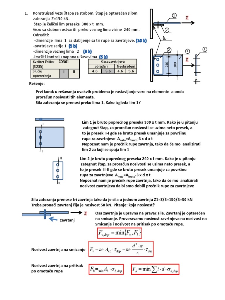 Metalne I Drvene - Kolokvijum II Primer | PDF