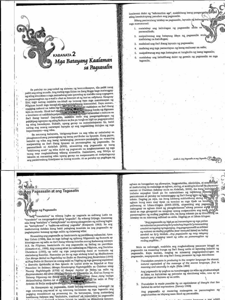 05 Ang Pagsasalin at Ang Tagasalin PDF | PDF