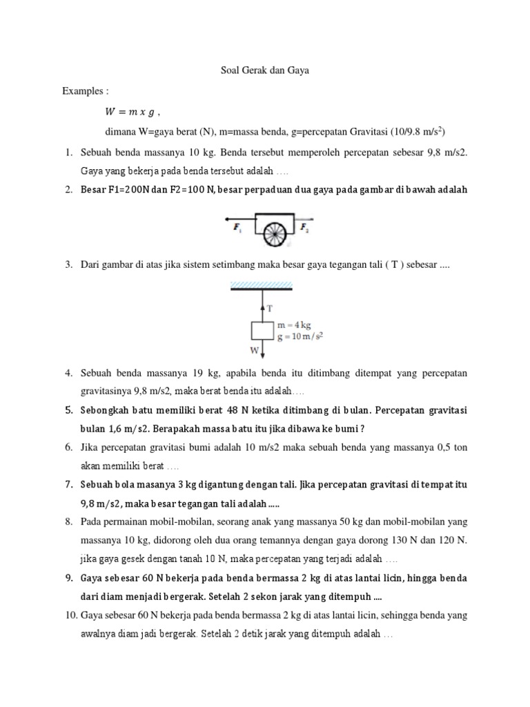 Gaya dan Percepatan dalam Gerak Benda | PDF | Sains & Matematika