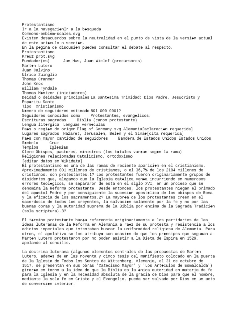 Protestanismo | PDF | protestantismo | Martin Luther