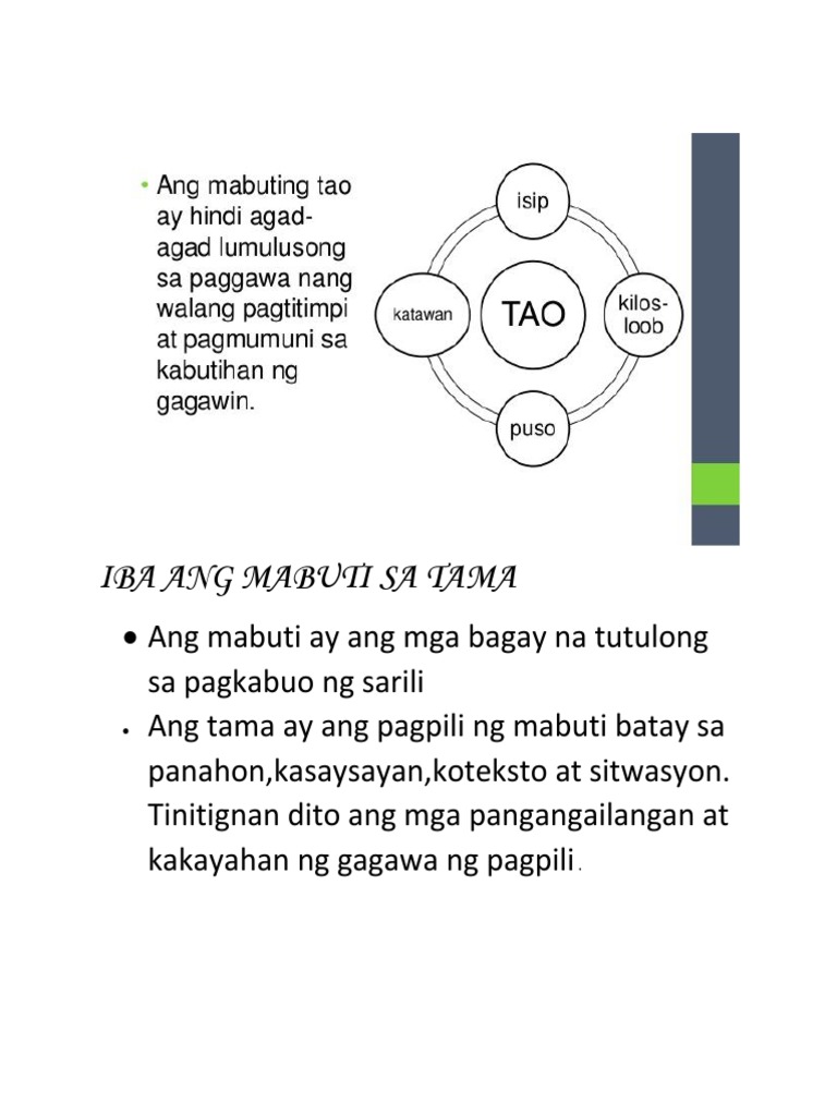 Iba Ang Mabuti Sa Tama | PDF