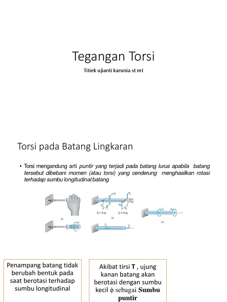 Tegangan Torsi pada Batang Lingkaran | PDF