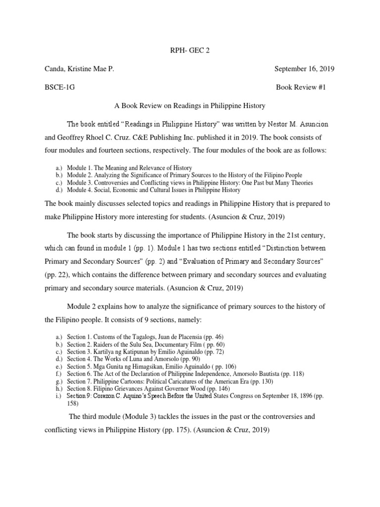 RPH Book Review | PDF | Philippines | Southeast Asia