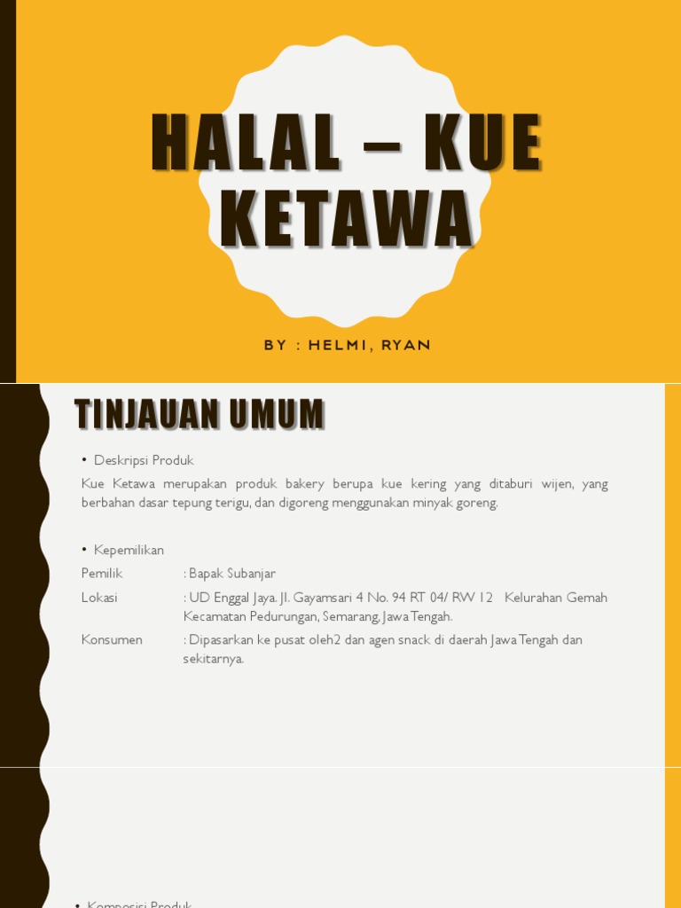 Kue Ketawa: Kehalalan dan Bahan Baku | PDF | Kesehatan Holistik