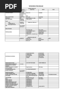 Sample Wedding Program Flow | PDF | Wedding | Social Conventions