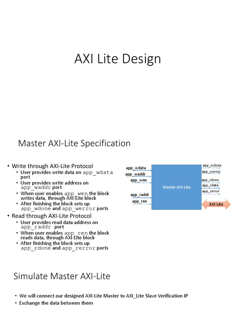 AXI Lite Design PDF | PDF | Input/Output | Computer Standards