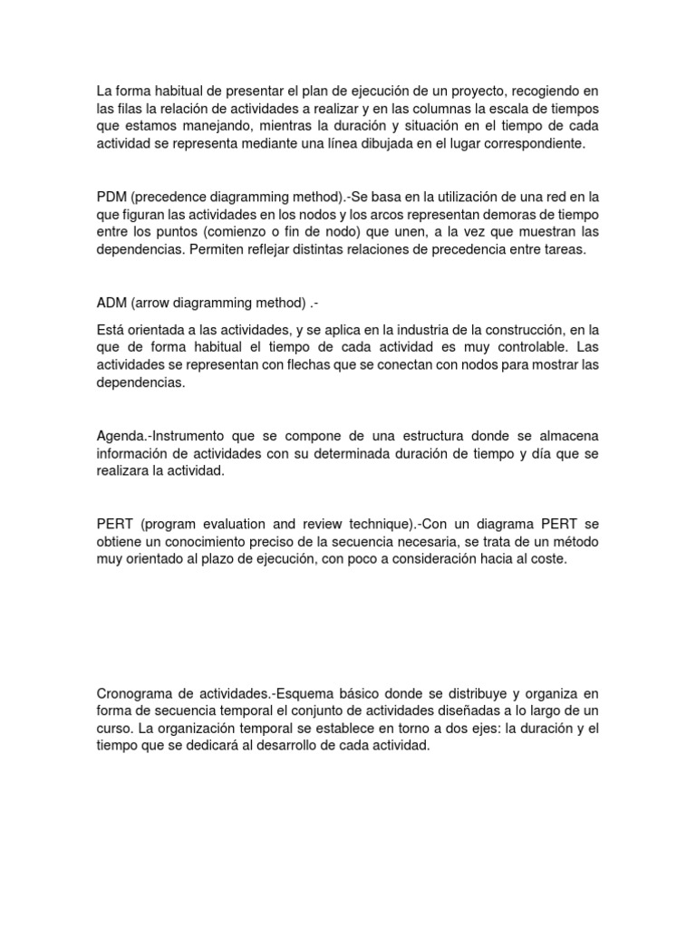 PDM (Precedence Diagramming Method) . | PDF