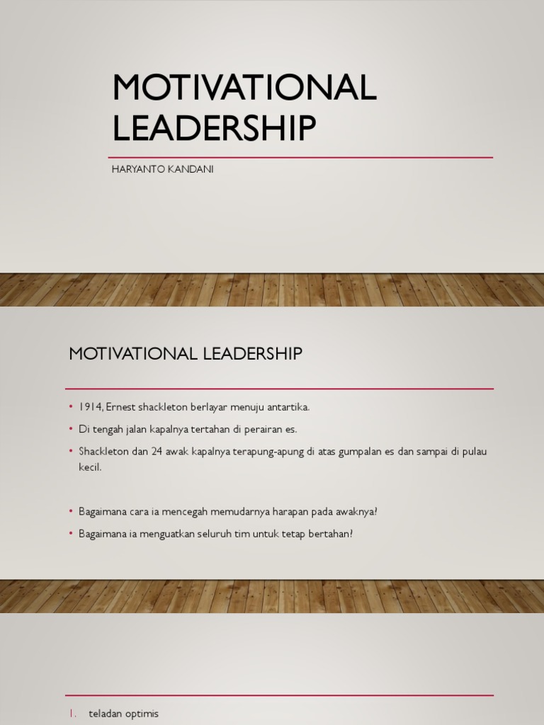 Motivational Leadership PPT ULFAH | PDF | Karier & Perkembangan