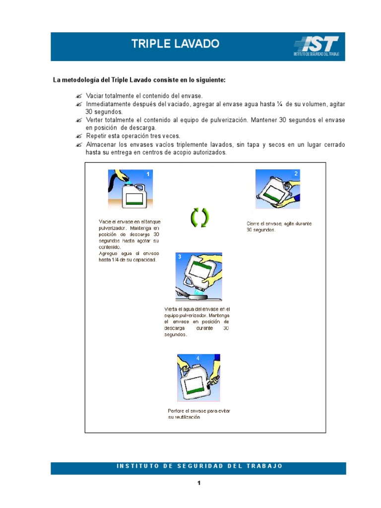 Método Seguro de Triple Lavado | PDF