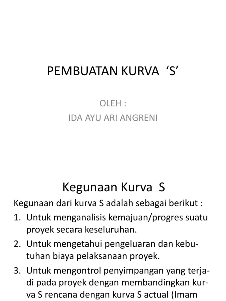 Panduan Membuat Kurva S Proyek | PDF
