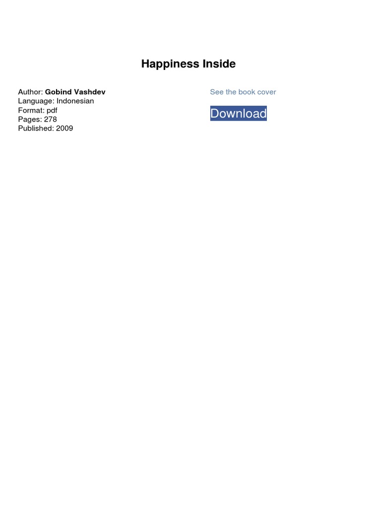Happiness Inside by Gobind Vashdev PDF | PDF