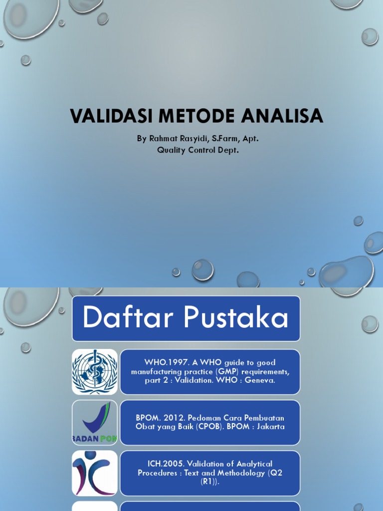 Validasi Metode Analisa | PDF