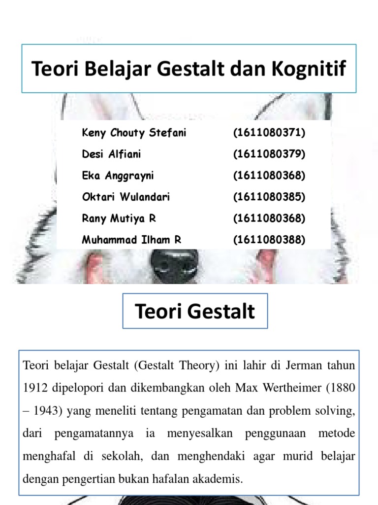 Teori Belajar Gestalt Dan Kognitif | PDF