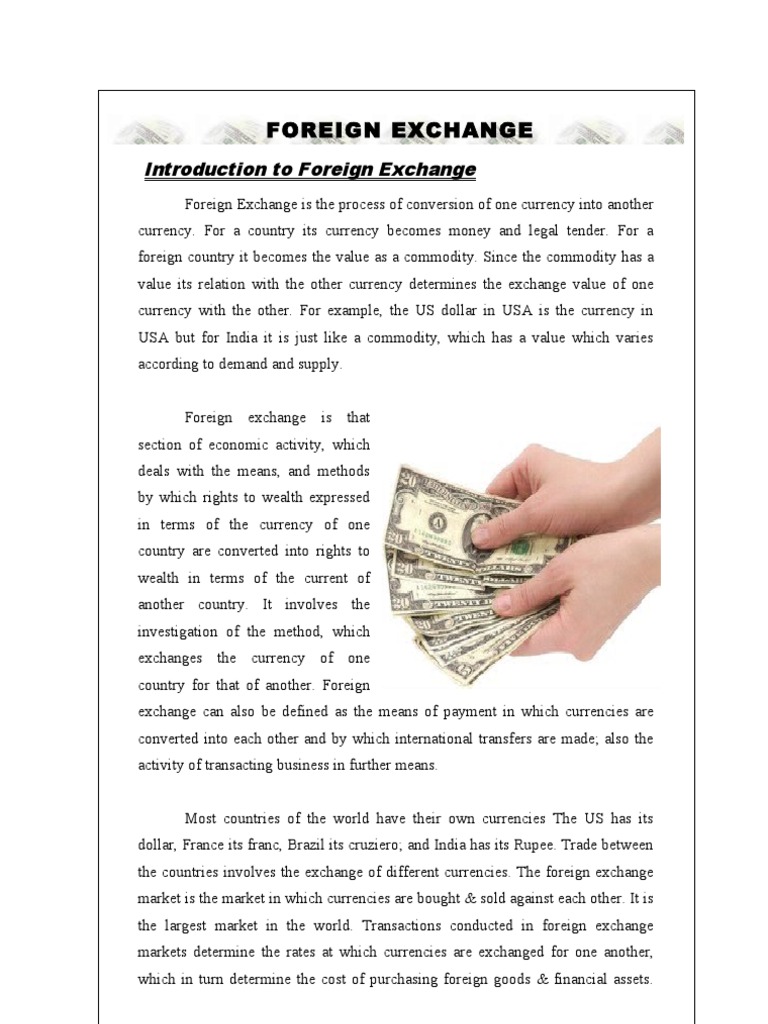 Introduction To Foreign Exchange | PDF | Foreign Exchange Market ...